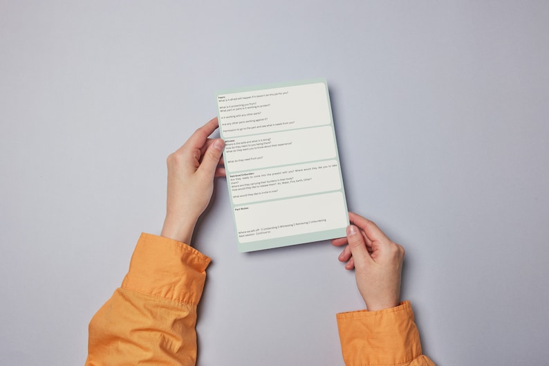 Internal Family Systems (IFS) Note Template for Therapists, Tools for ...