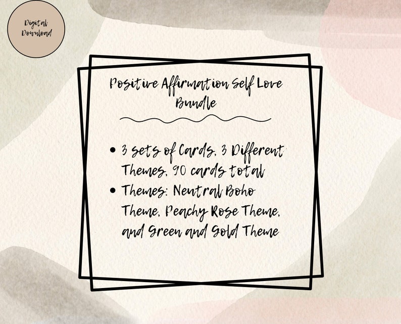 Daily Self-love Positive Affirmations, Affirmation Bundle, Daily ...