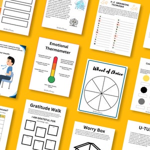 Therapist Bundle: Coping Skills, Therapy Activities, Grounding ...