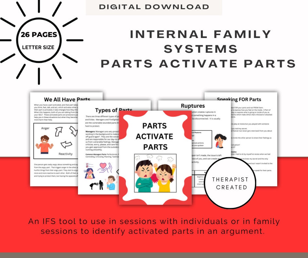 Internal Family Systems Parts Activity for Kids, Parts Activation ...