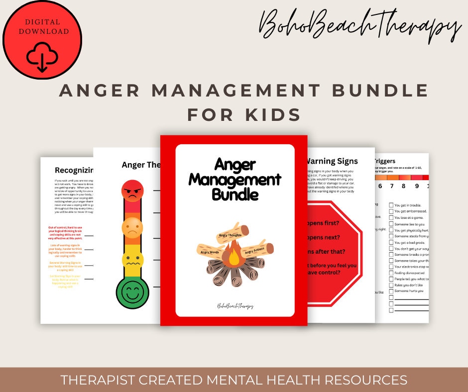 Emotional Regulation Tools for Kids: Anger Management Bundle ...