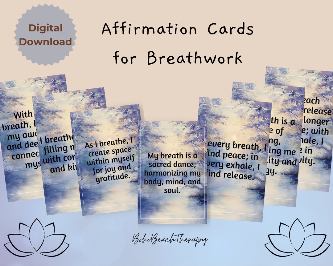 Printable Daily Breathwork Affirmations, Daily Meditation Affirmations ...