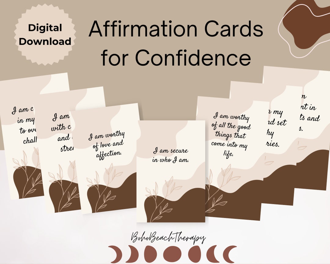 Printable Positive Affirmations for Confidence, Self-esteem ...