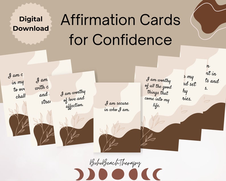 Printable Positive Affirmations for Confidence, Self-esteem ...