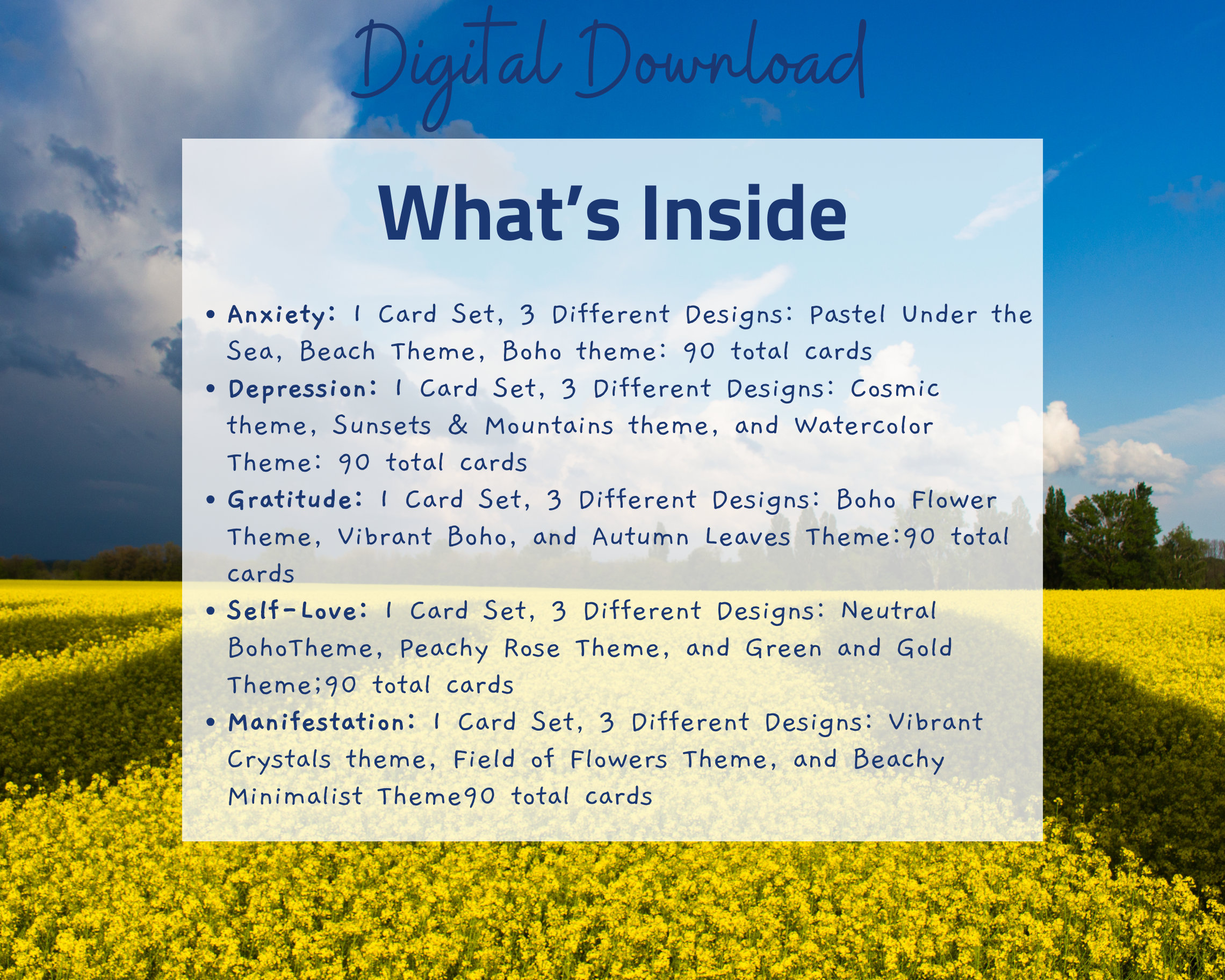 Printable Positive Affirmation Bundle, Daily Affirmations, Digital ...