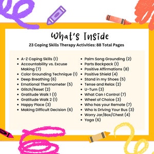 Therapist Bundle: Coping Skills, Therapy Activities, Grounding ...