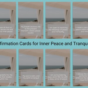 Printable Positive Affirmations for Inner Peace, Daily Affirmations ...