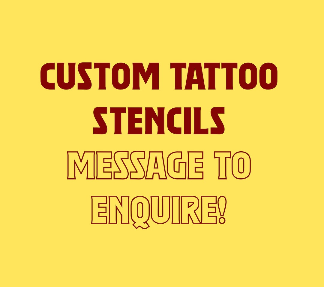 CUSTOM Tattoo Stencils, Ready to Use, Pre Printed, Handpoke or Machine ...