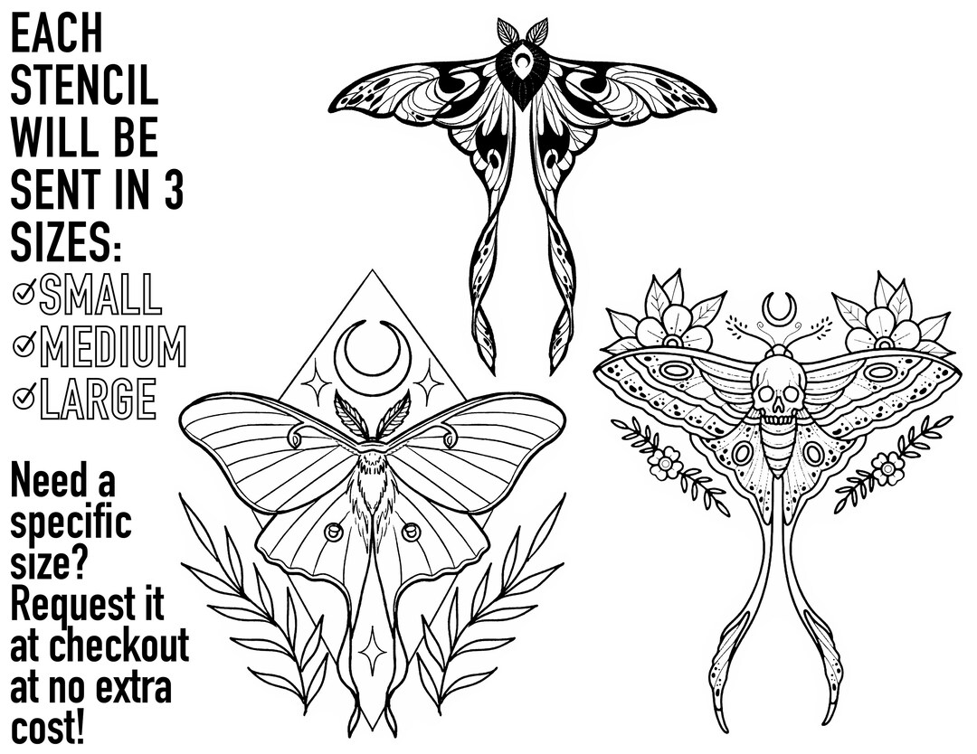 Pre-made Stencils, Ready to Use, Pre Printed, Handpoke Tattoo or ...
