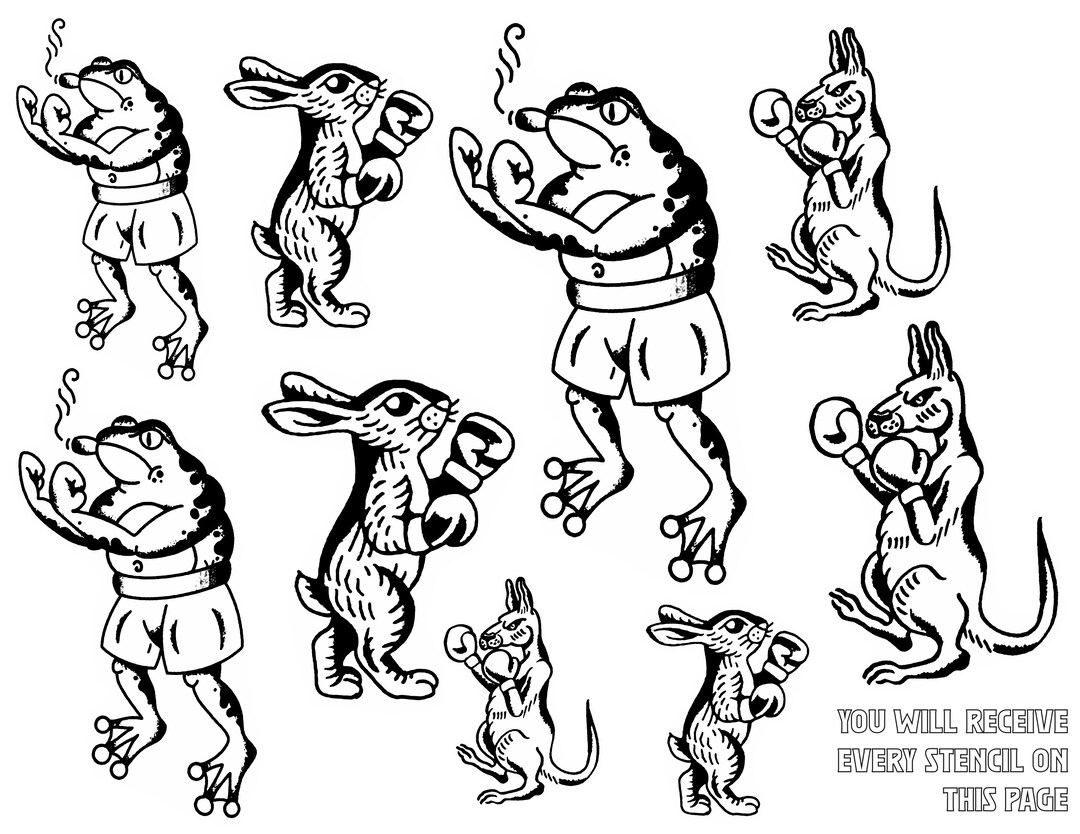 Pre-made Stencils, Ready to Use, Pre Printed, Handpoke Tattoo or ...