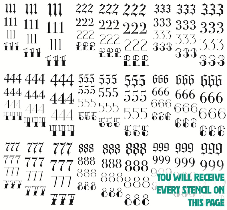 Pre-made Stencils, Ready to Use, Pre Printed, Handpoke Tattoo or ...