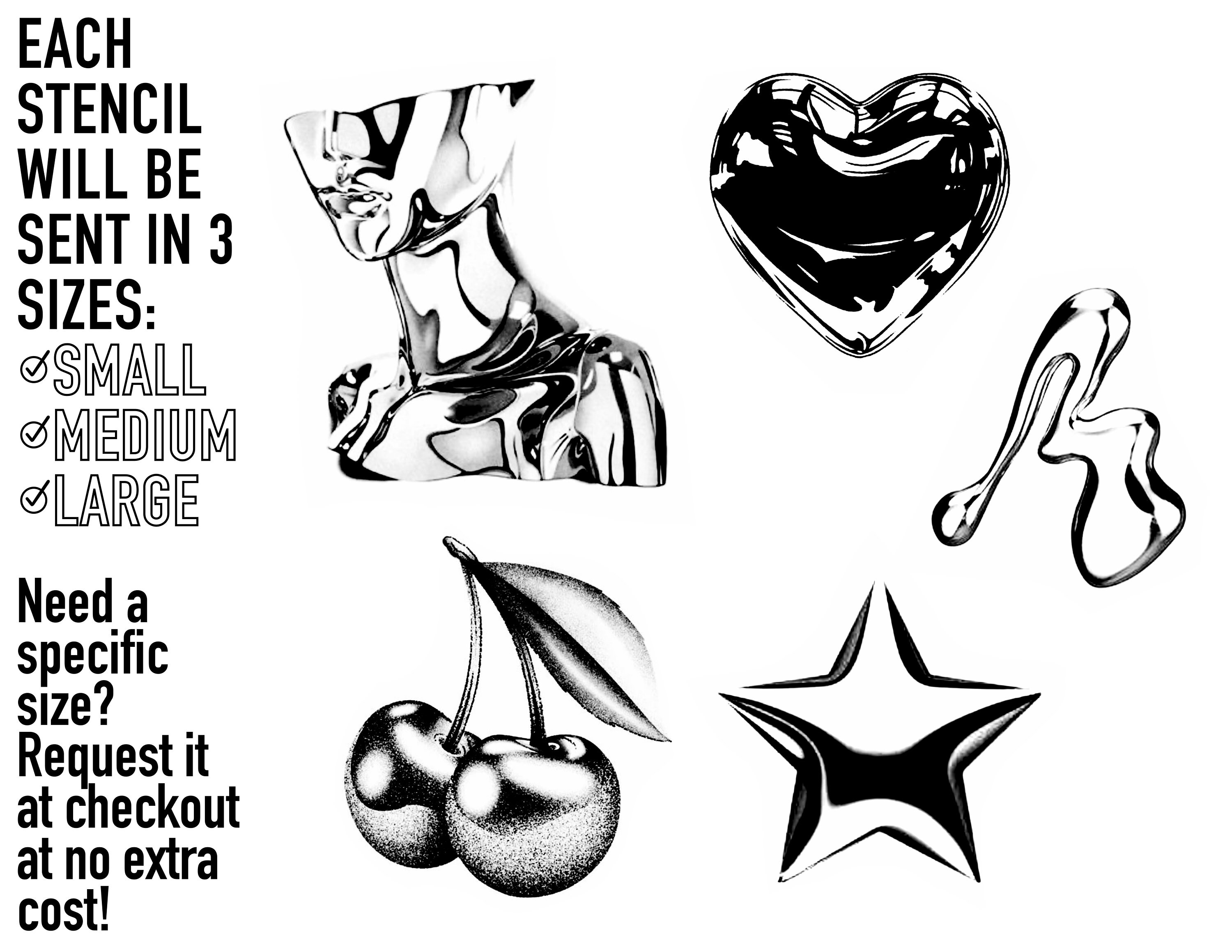 Pre-made Stencils, Ready to Use, Pre Printed, Handpoke Tattoo or ...