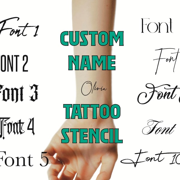 Name Tattoo - Etsy