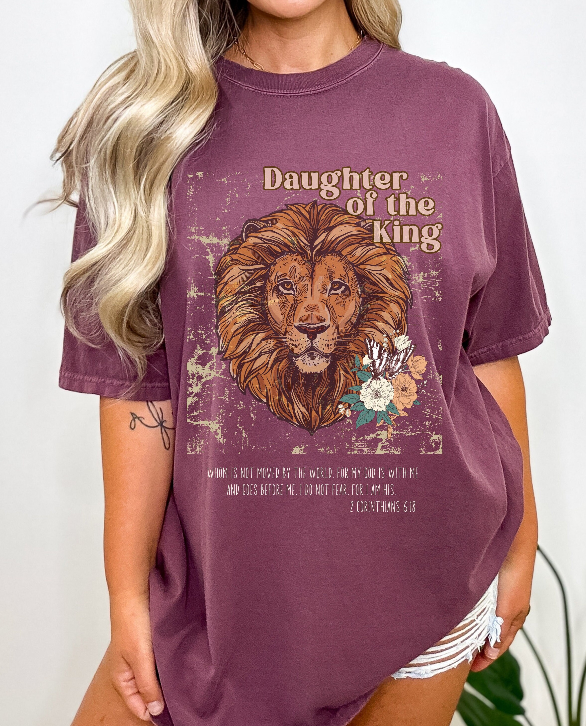 Personalized Daughter of the King Shirt: Lion of Judah Christian Tee - Etsy