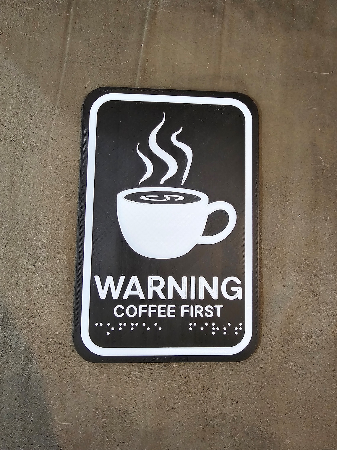 Warning-coffee First Wall Sign - Etsy