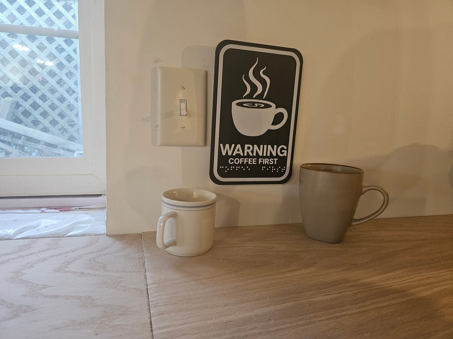 Warning-coffee First Wall Sign - Etsy