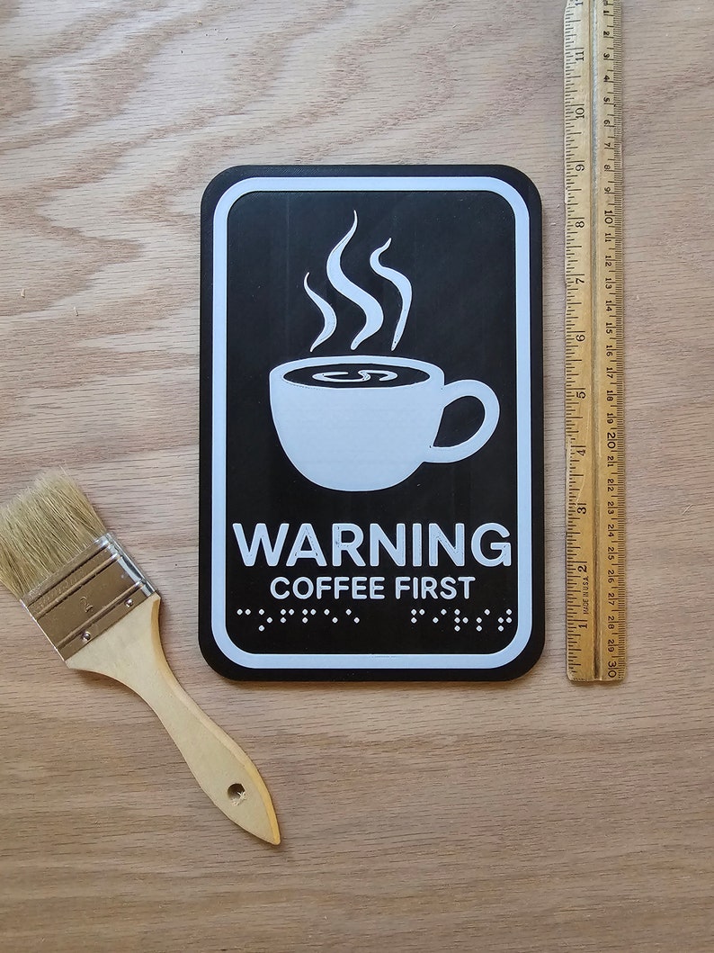 Warning-coffee First Wall Sign - Etsy