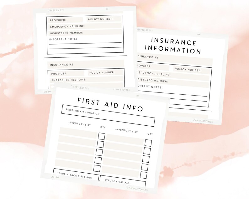 Medical Planner, Medical Binder Printable, Medical Tracker, Medical ...