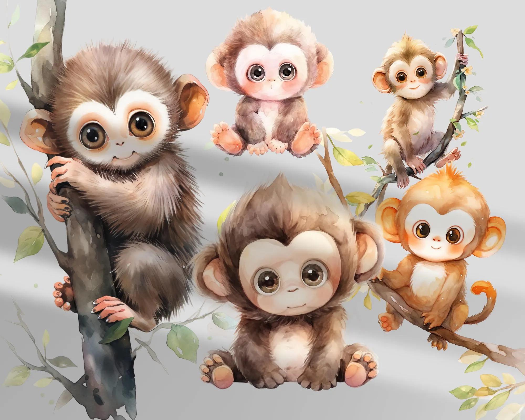Monkey Clipart, Cute Monkey Png, Cute Monkey Clipart, Hanging Monkey ...