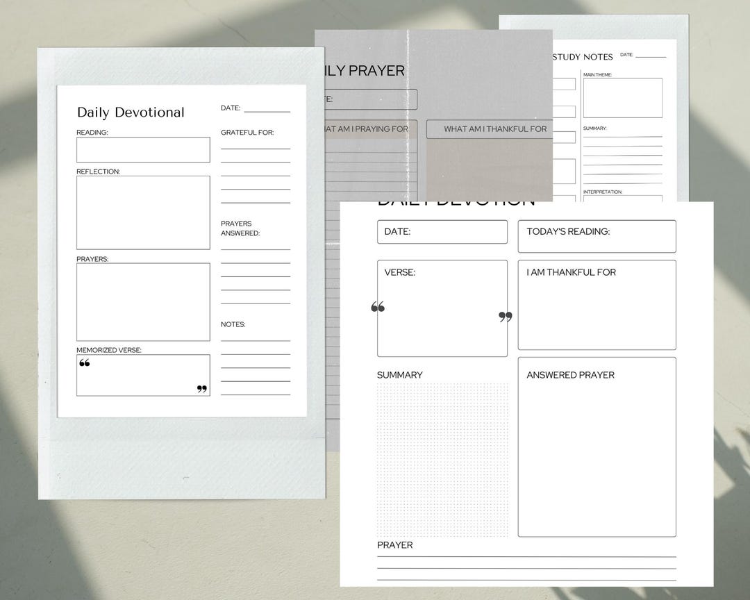 Daily Planner Sheet, Devotional Planner, Daily Devotions, Daily ...