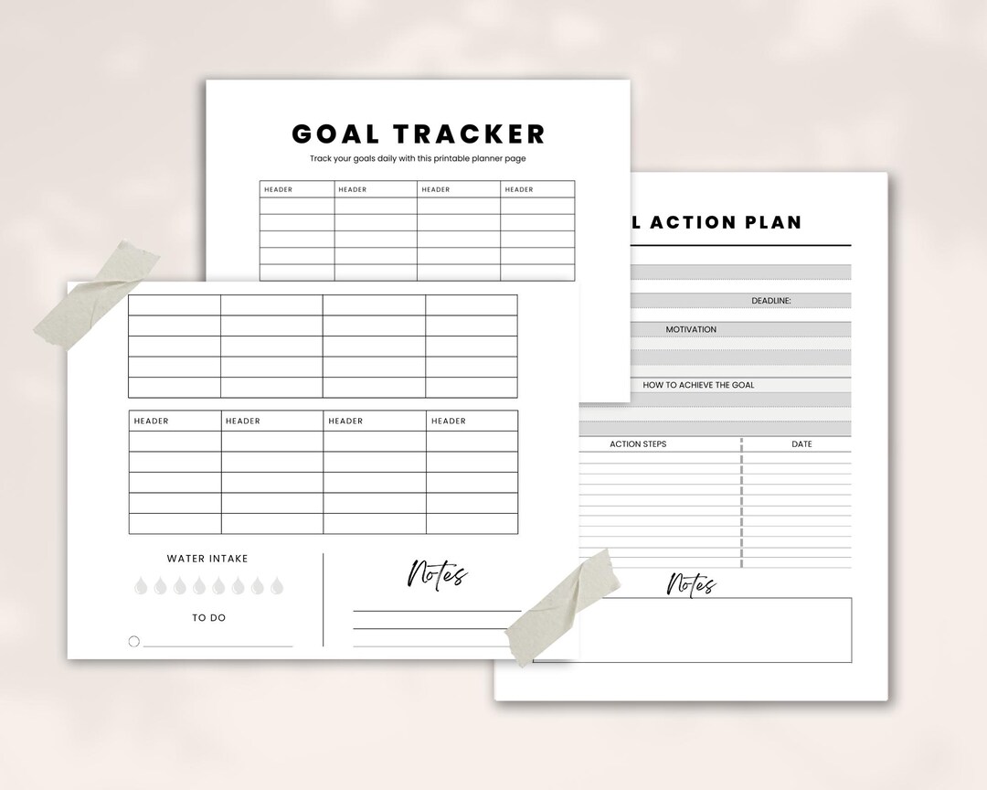 GOAL Setting, Google Sheets, Smart Goal, Goal Tracker, Goal Progress ...
