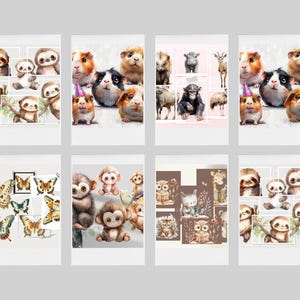 Baby Animals Clipart Bundle, Butterfly Rainbow Clipart, Clipart Mega ...