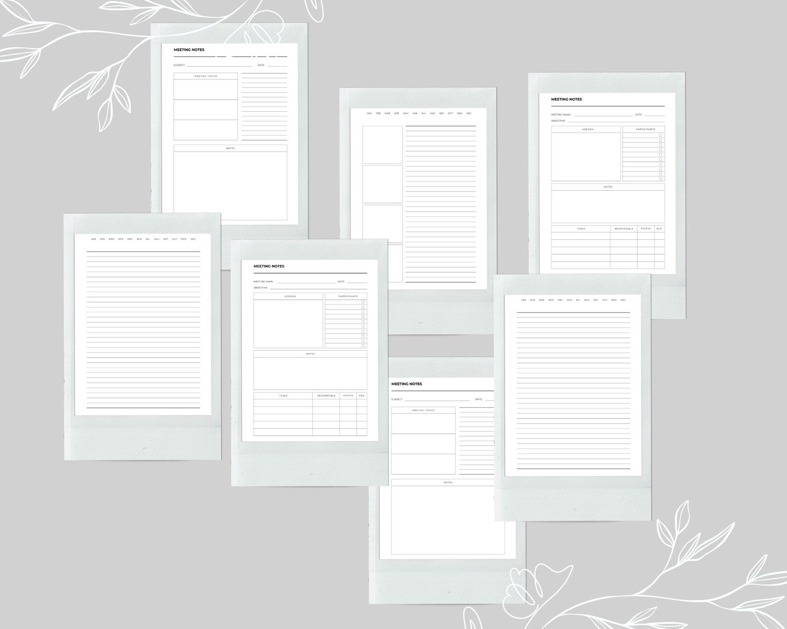 Meeting Notes, Meeting Minutes Template, Meeting Minutes, Printable ...