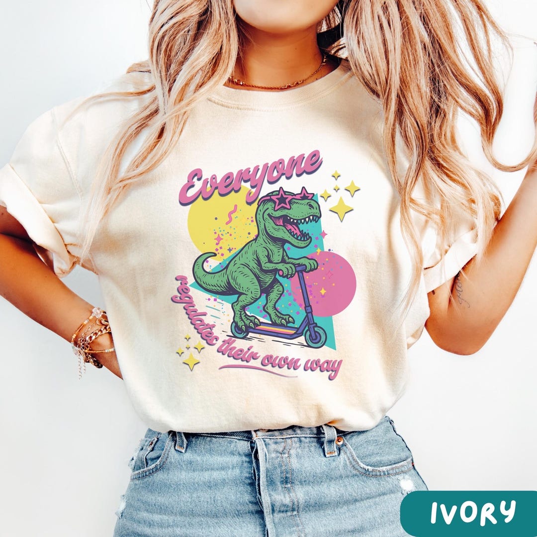 Occupational Therapy Cute Retro Dinosaur Comfort Colors Tshirt for ...
