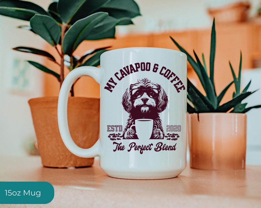 Custom Cavapoo Coffee Mug, 15 Oz Retro Coffee Lover Gift, Dog Lover Gift, New King Charles ...