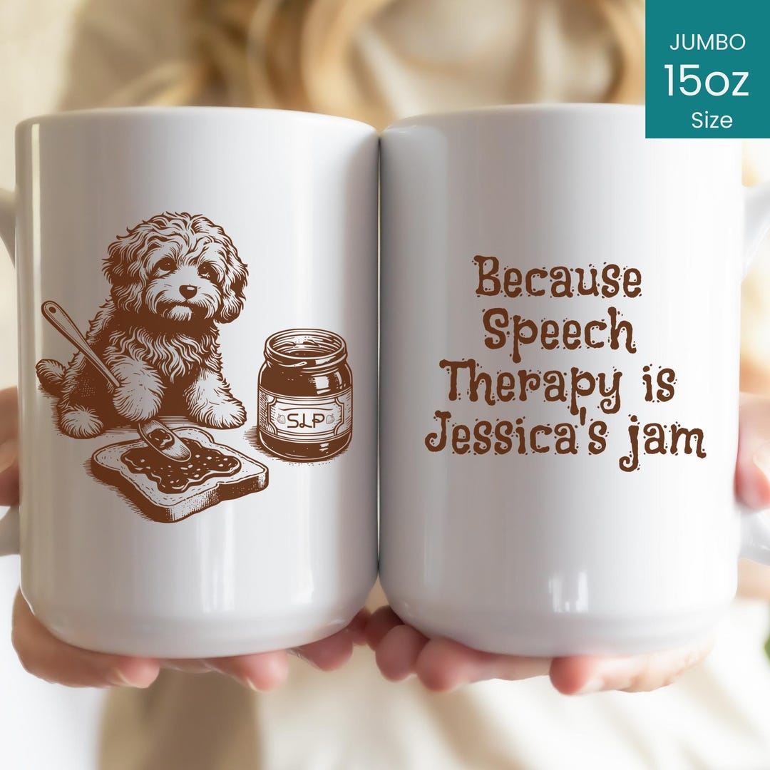 SLP Mug, SLP Gift, Speech Language Pathologist, Personalized Dog Lover ...