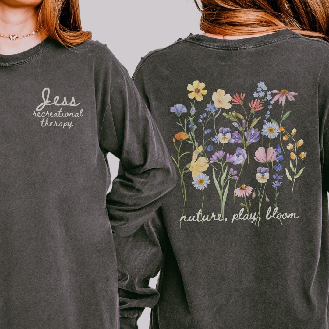 Custom Wildflower Recreational Therapy Shirt, Floral Recreation ...