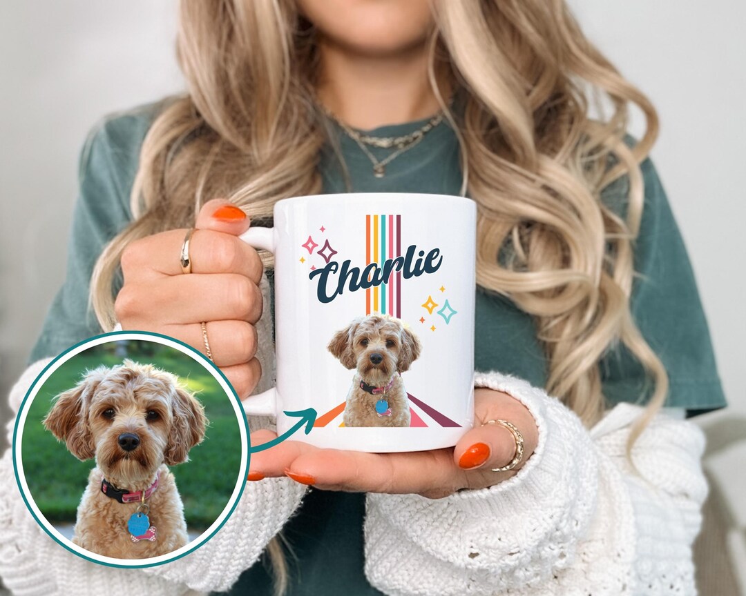 Custom Cavapoo Mug Using Pet Photo, Custom Dog Mug With Name, Dog ...