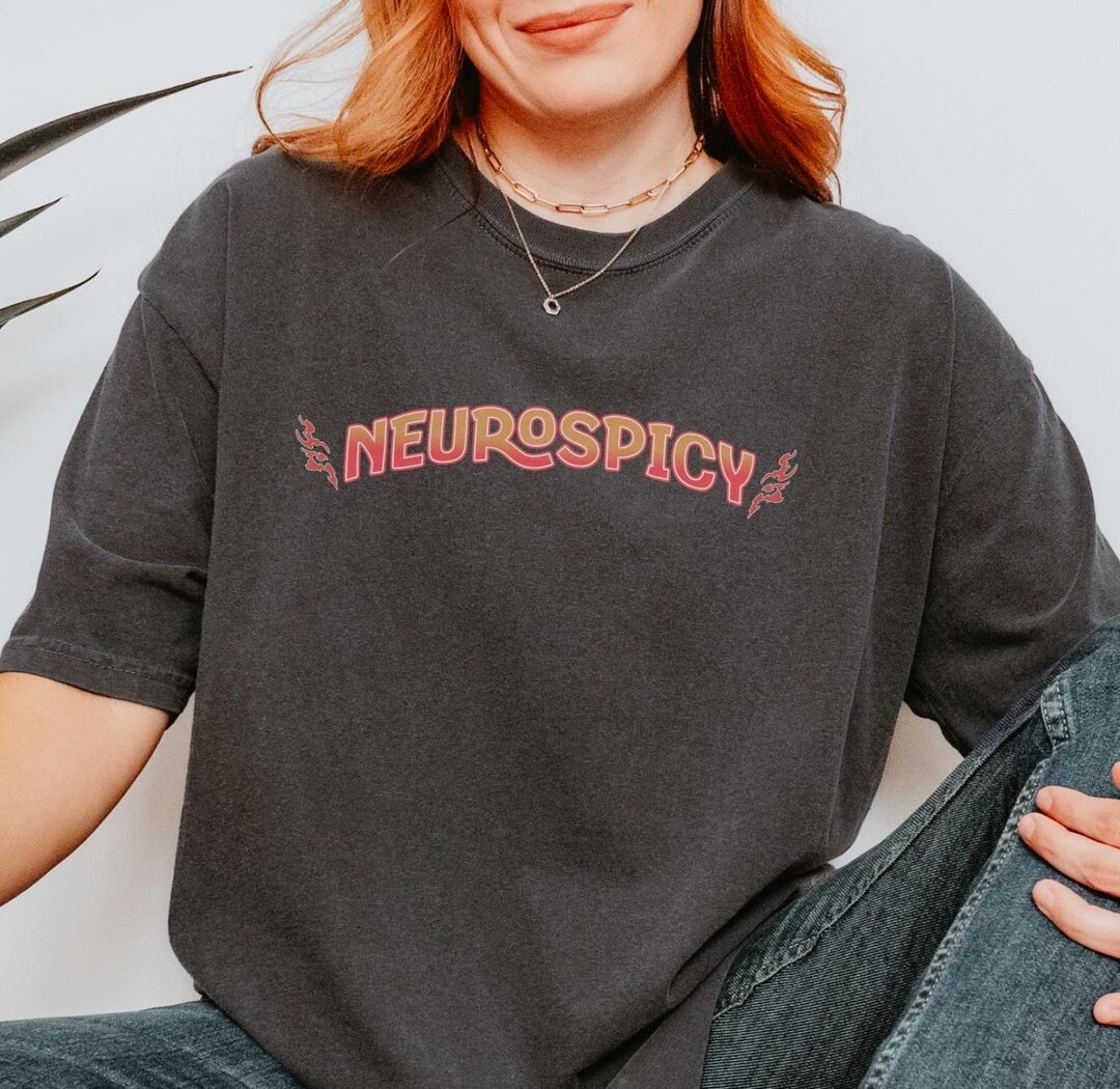 Retro Neurospicy Comfort Colors® Shirt, Minimalist ADHD Neurodivergent ...