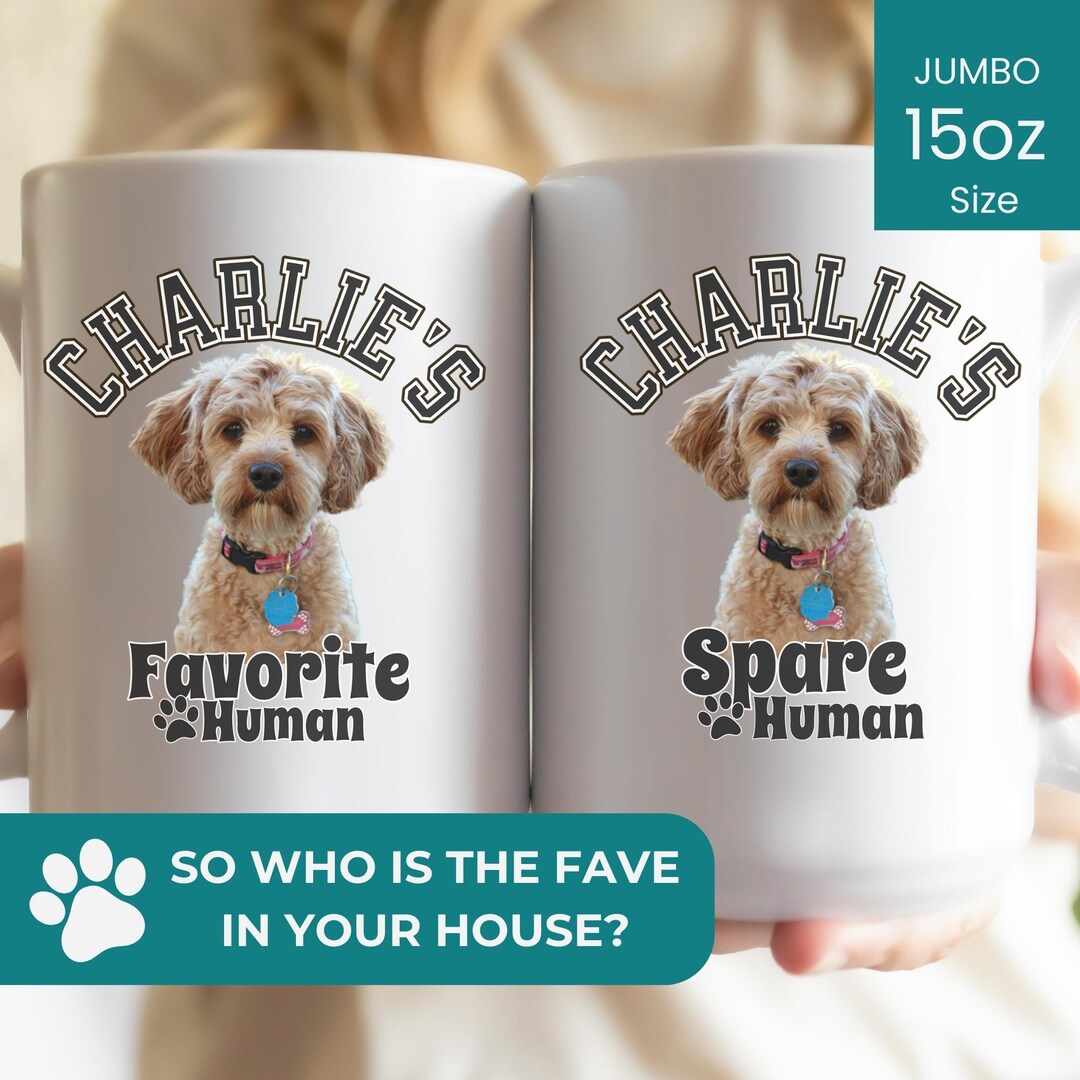 Custom Funny Dog Mug Using Pet Photo, Custom Dog Mug With Name, Dog ...