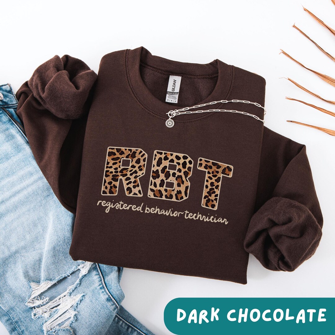 Custom RBT Sweatshirt, Leopard Print Registered Behavior Technician ...