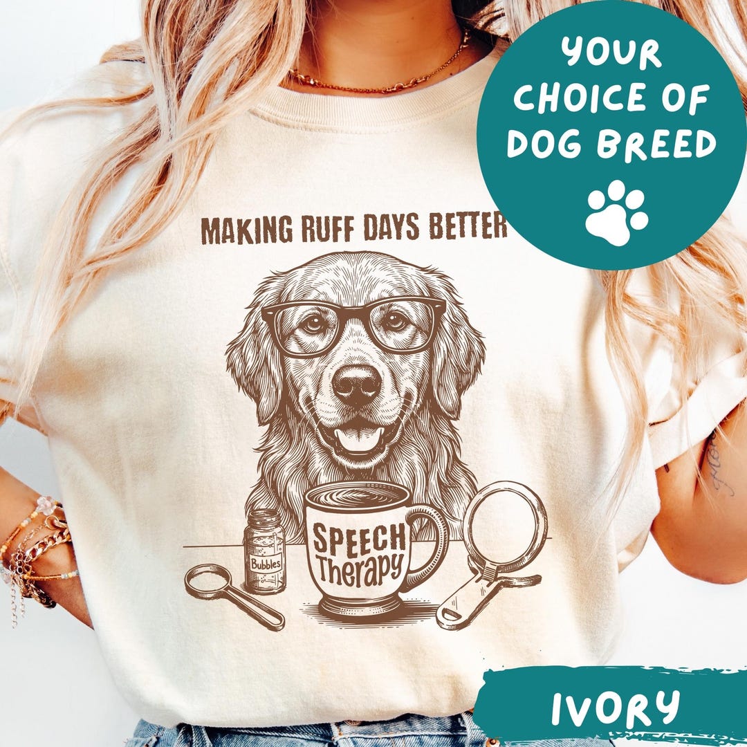 Personalized Speech Therapy Dog T-shirt, Comfort Colors SLP Tee ...