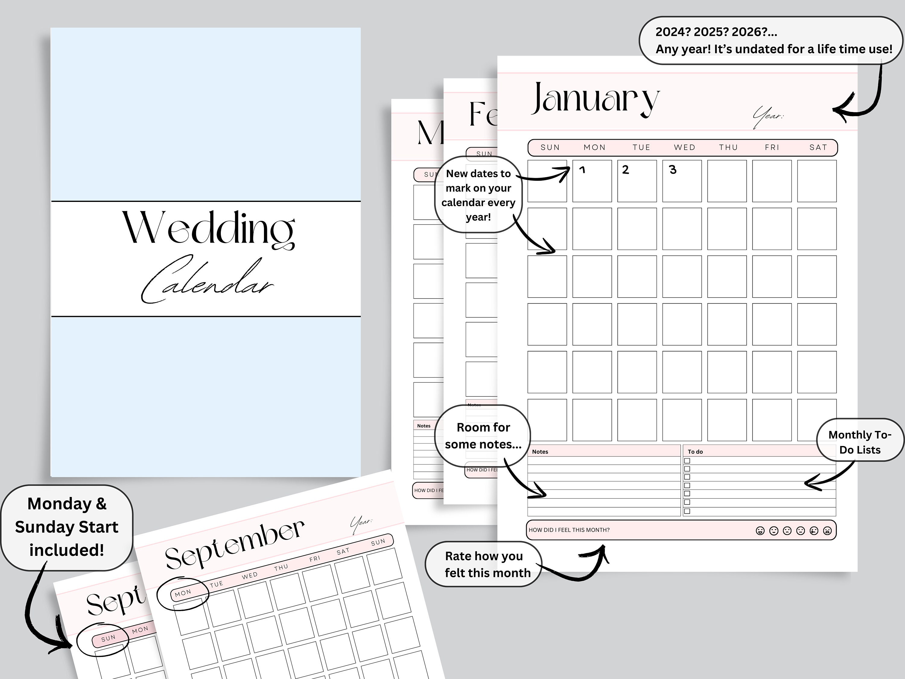 Ultimate Printable Wedding Planner Wedding Timeline Template Wedding ...