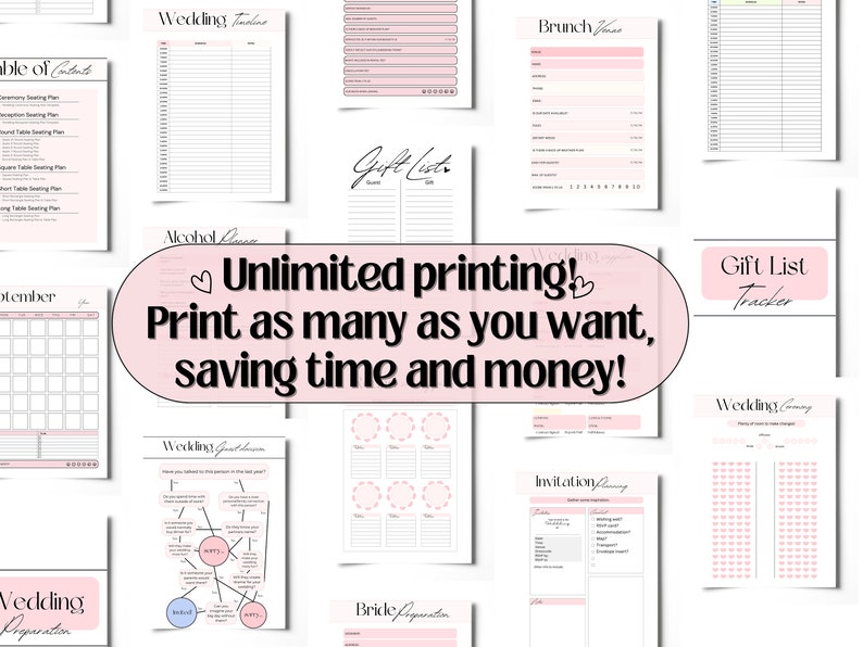 Ultimate Printable Wedding Planner Wedding Timeline Template Wedding ...