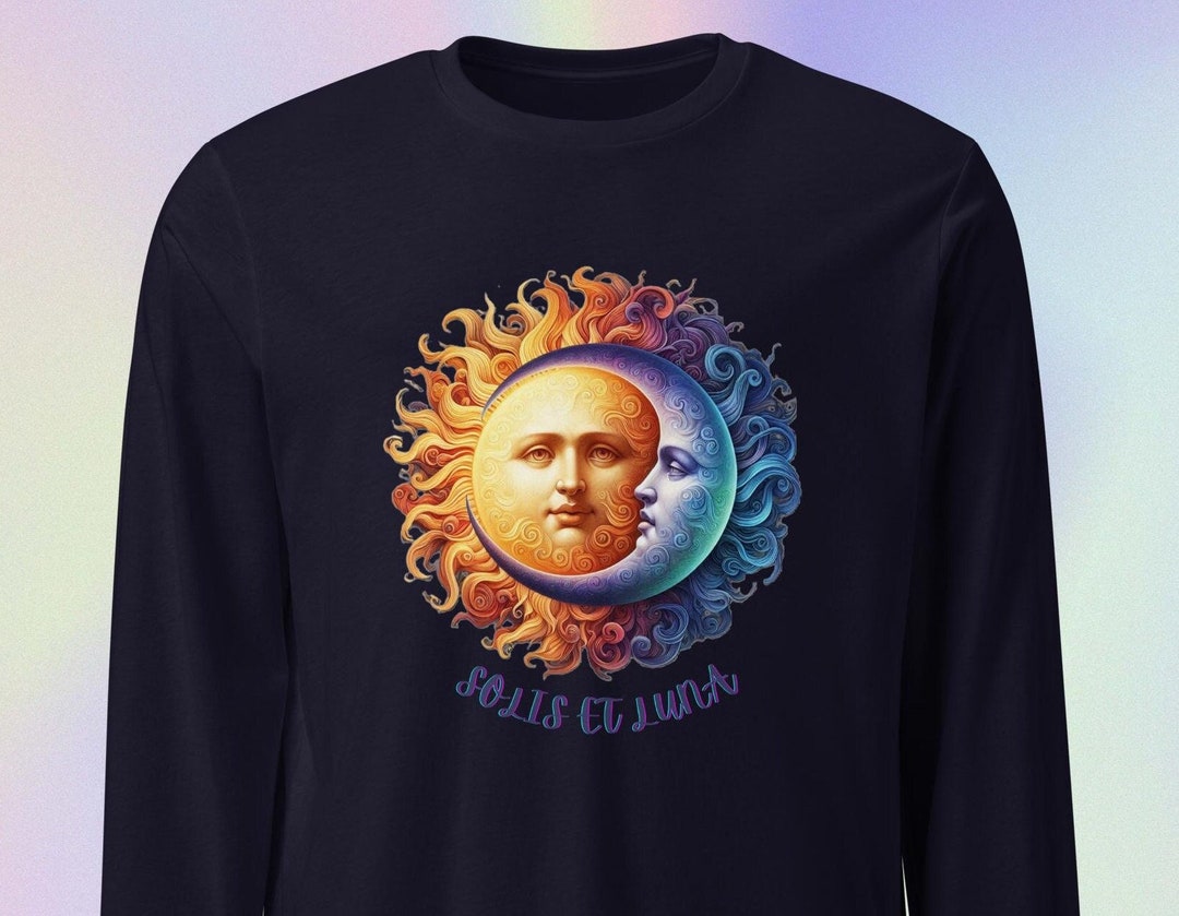 Classic Sun and Moon (solis Et Luna) Unisex Long Sleeve T-shirt ...