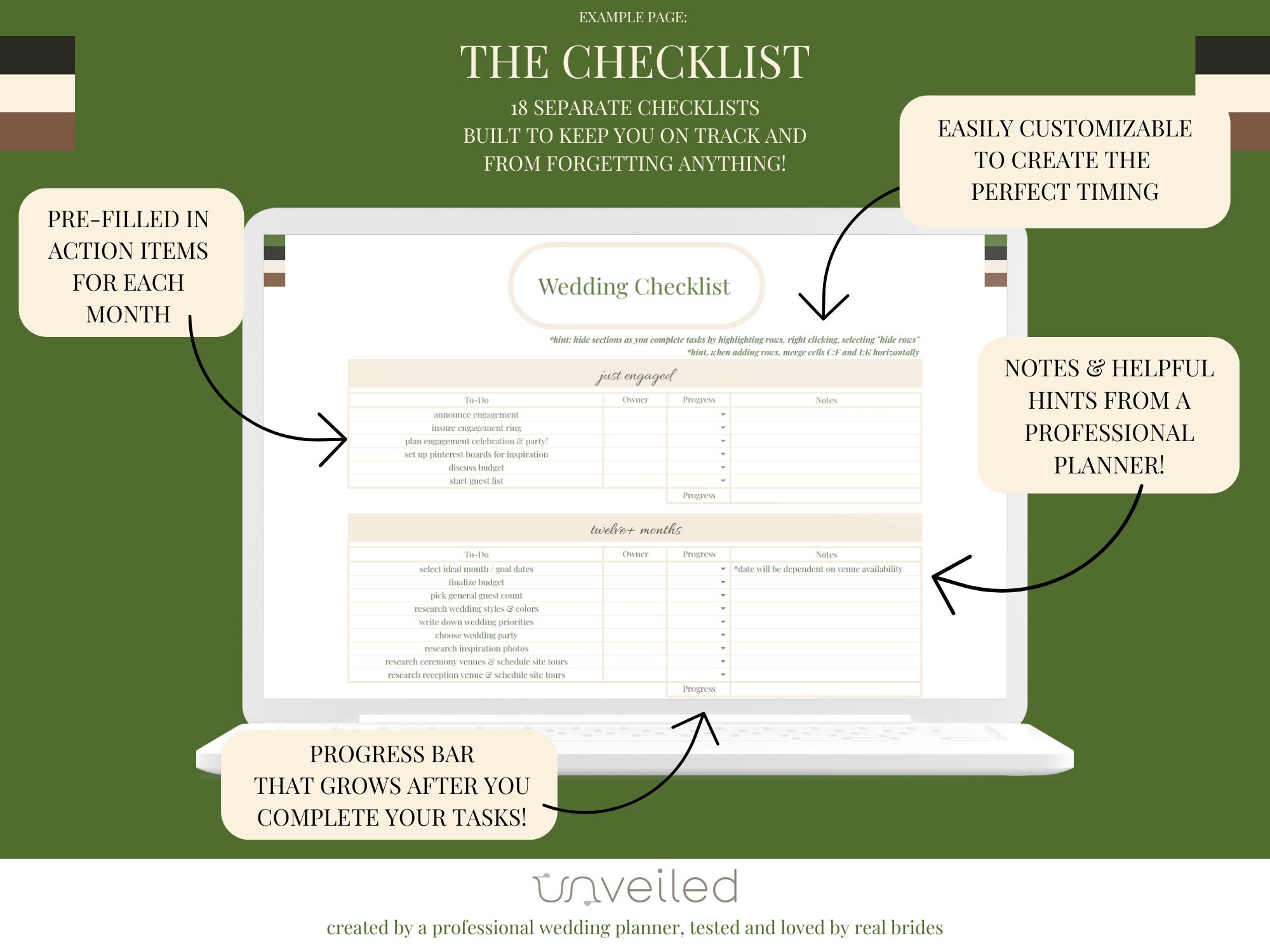 Digital Wedding Planning Spreadsheet- Wedding Budget Tracker, Wedding ...