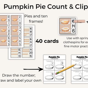 Pumpkin Pie Theme Bundle; Thanksgiving Learning Games for Preschool and ...