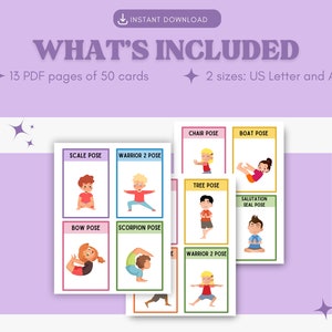 Yoga Deck for Kids, Yoga Poses Cards for Preschool, Gross Motor ...