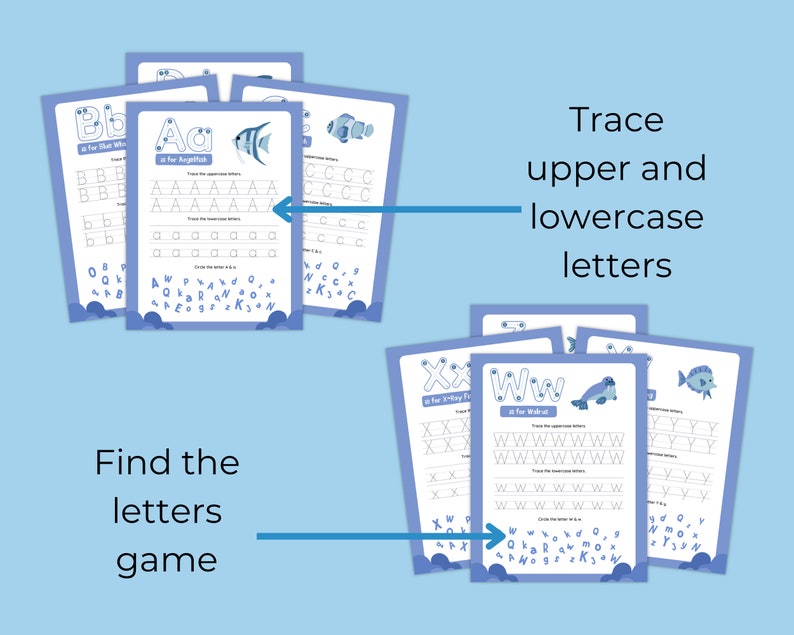 Under the Sea Letter Tracing: Handwriting Practice for Preschool ...