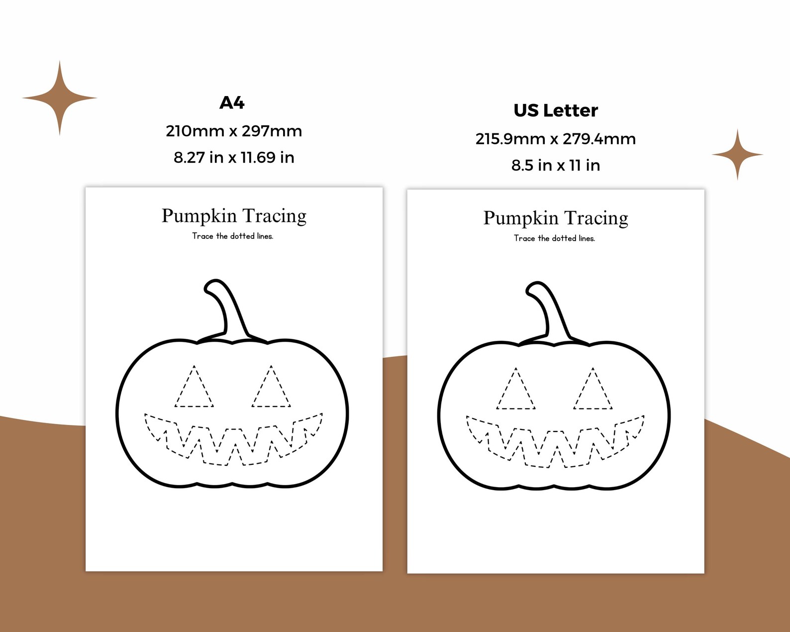 Fall Tracing Worksheets | Pumpkin Theme Handwriting Practice (PDF) - Etsy