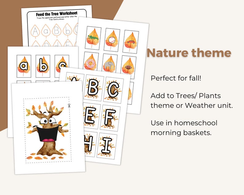 Feed the Tree Letter Game for Pre-k and Kindergarten; Letter ...