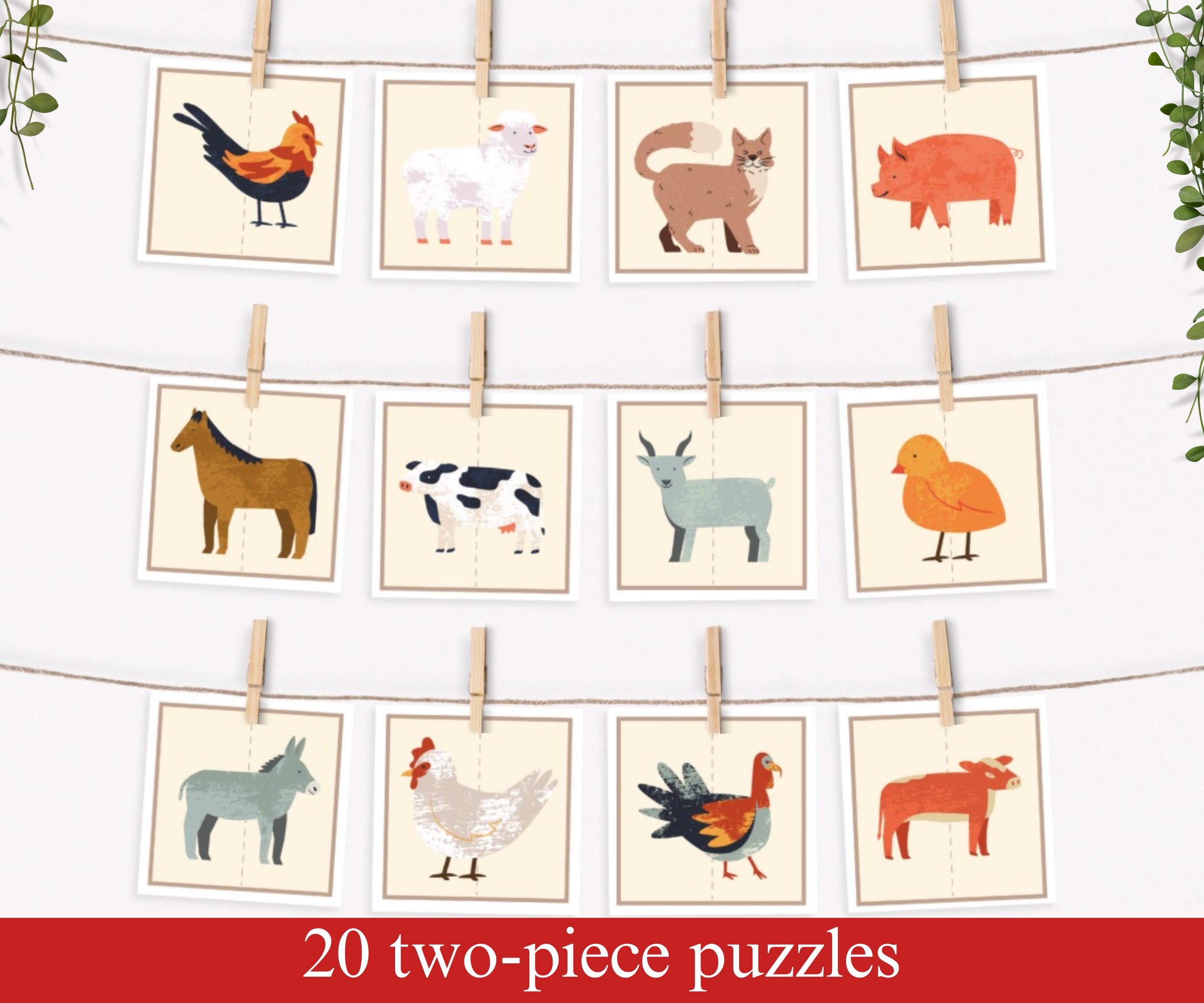 Farm Animals Activity Bundle: Homeschool Learning (PDF Download) - Etsy