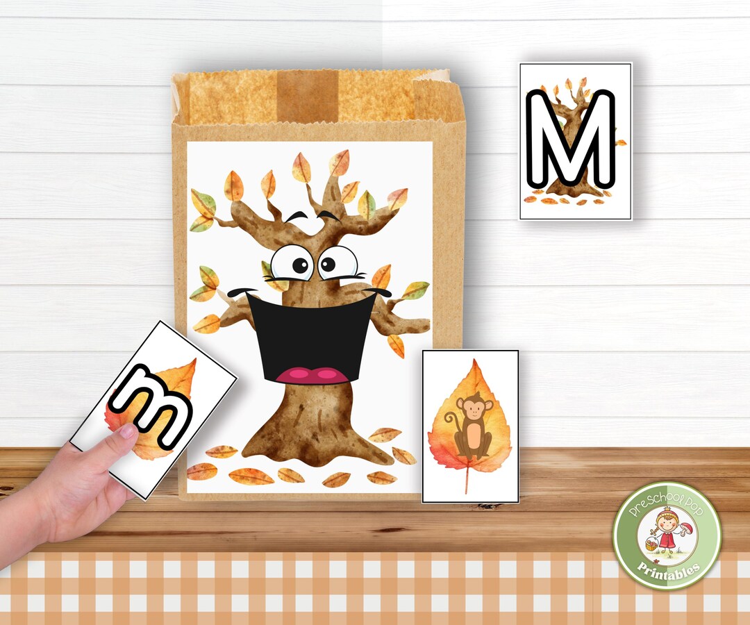 Feed the Tree Letter Game for Pre-k and Kindergarten; Letter ...
