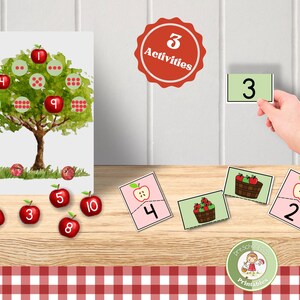 Apple Numbers Activities for Preschool; 3 Counting Activities; Counting ...