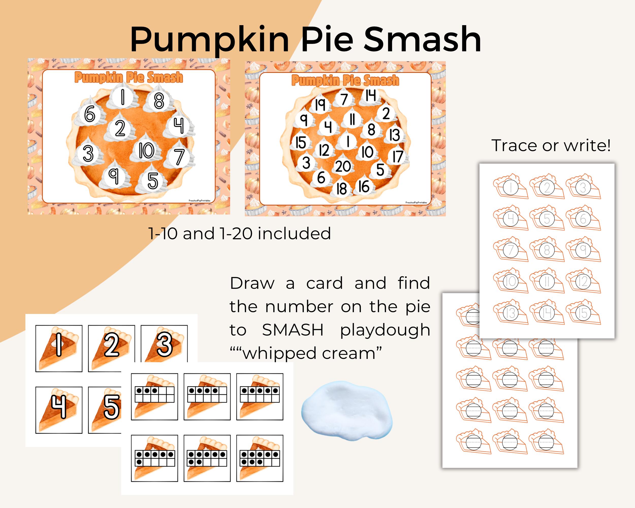 Pumpkin Pie Theme Bundle; Thanksgiving Learning Games for Preschool and ...