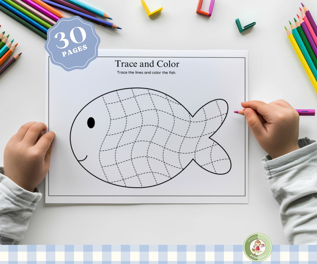 Printable Ocean Tracing Worksheets for Preschool,toddlers; Pencil Grip ...